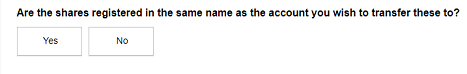 How to transfer shares between two different parties