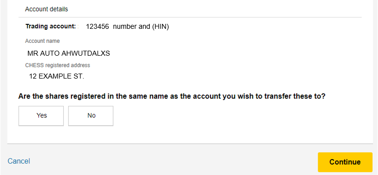 How do I transfer shares from a share registry to CommSec?